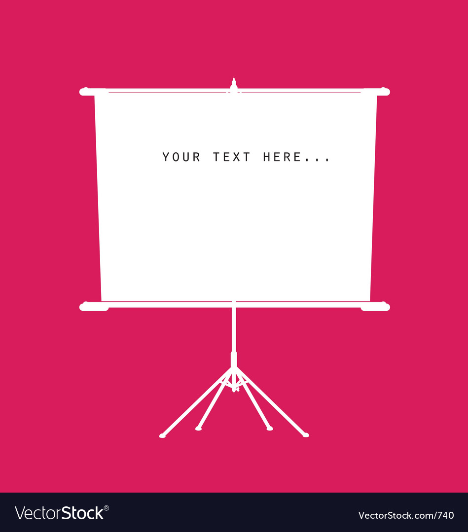 Projector screen Royalty Free Vector Image - VectorStock