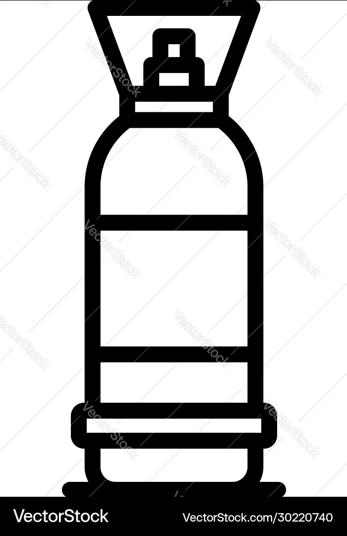 Vertical gas cylinder icon outline style Vector Image
