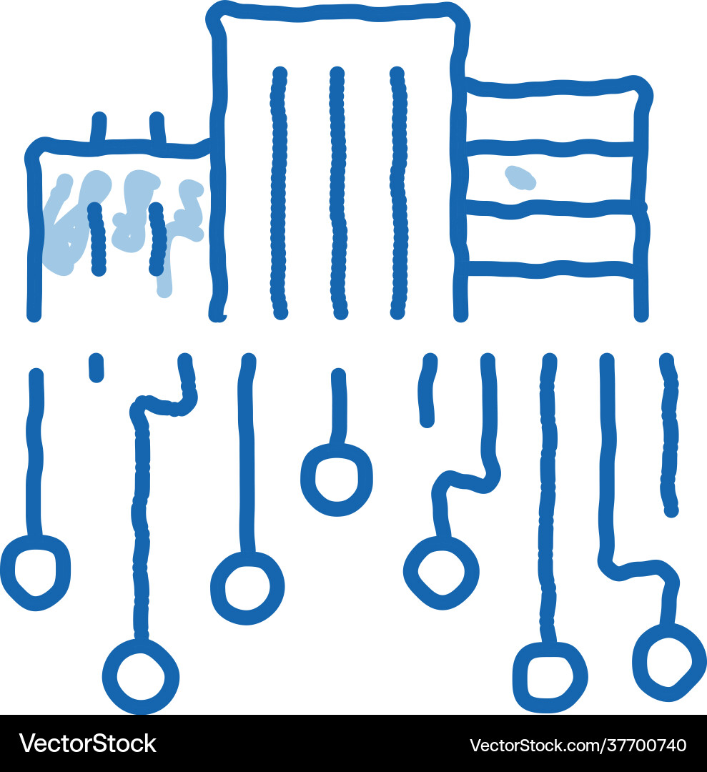 Wi-fi signal network doodle icon hand drawn Vector Image