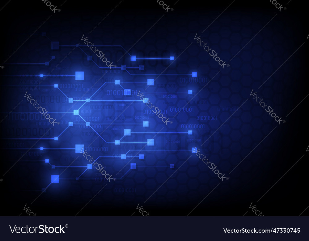 Abstract Circuit Networking Blockchain Concept Vector Image