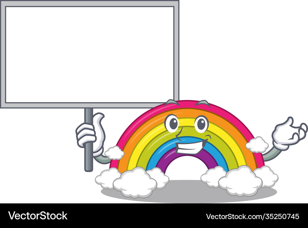 An icon rainbow mascot design style bring a Vector Image