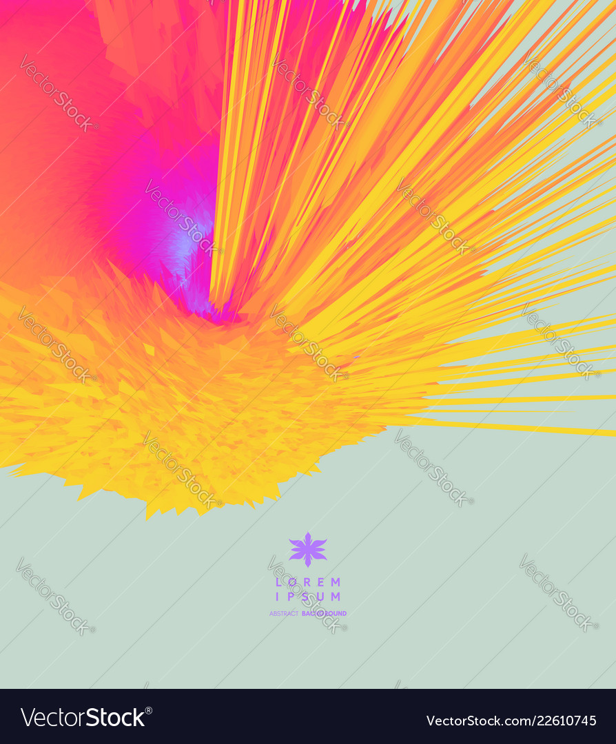 Background with exploding rays abstract dynamic Vector Image