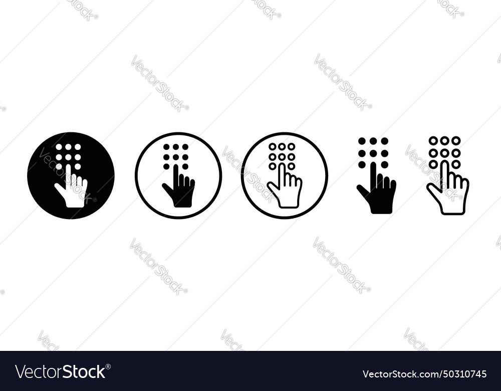 Code Lock Icon Set Security Keypad Entry Symbol Vector Image