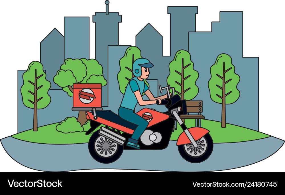 Delivery transport cartoon Royalty Free Vector Image