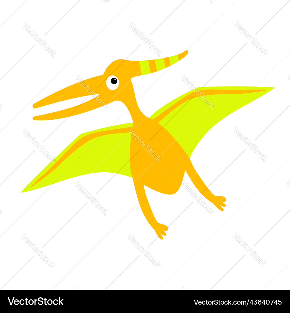 Dinosaur icon pterodactyl dino baby character Vector Image