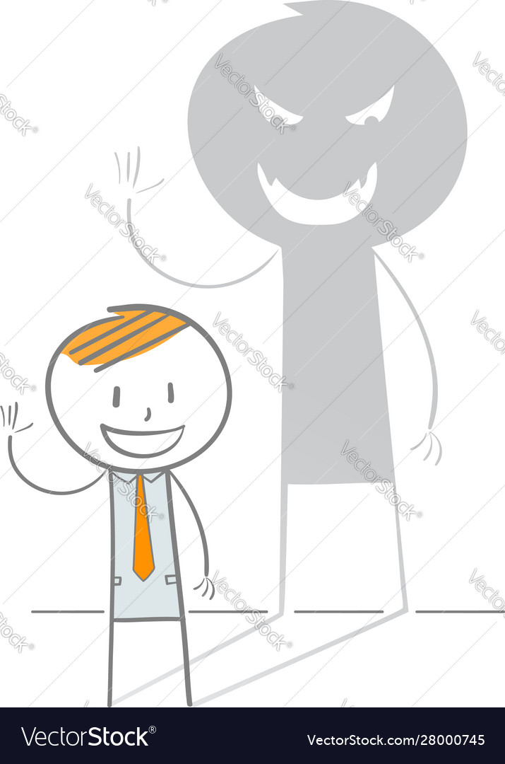 Evil shadow Royalty Free Vector Image - VectorStock