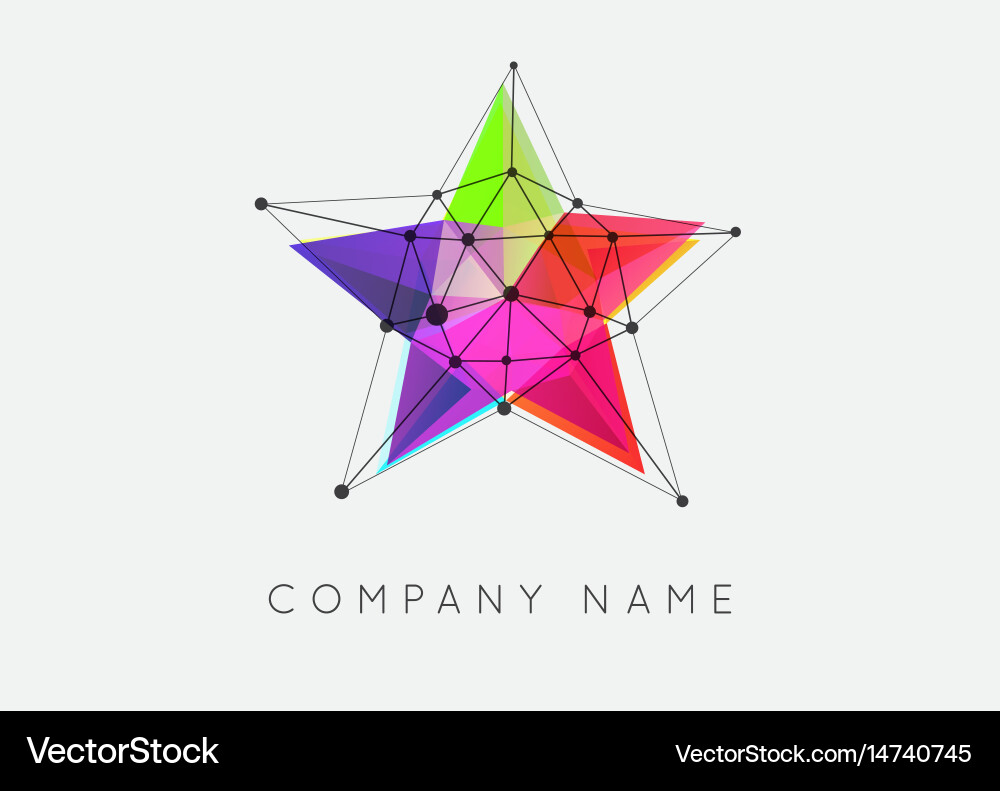Geometric shapes unusual and abstract logo Vector Image