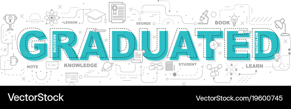 Graduated icons for education graphic Royalty Free Vector