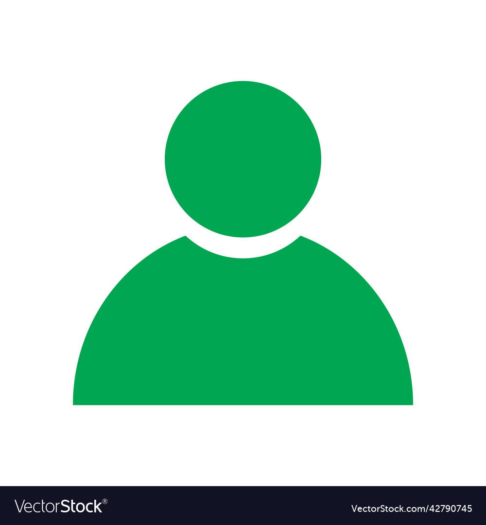 Green user solid icon Royalty Free Vector Image