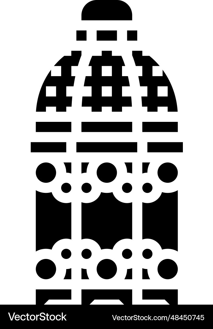 Islamic lantern fanous glyph icon Royalty Free Vector Image