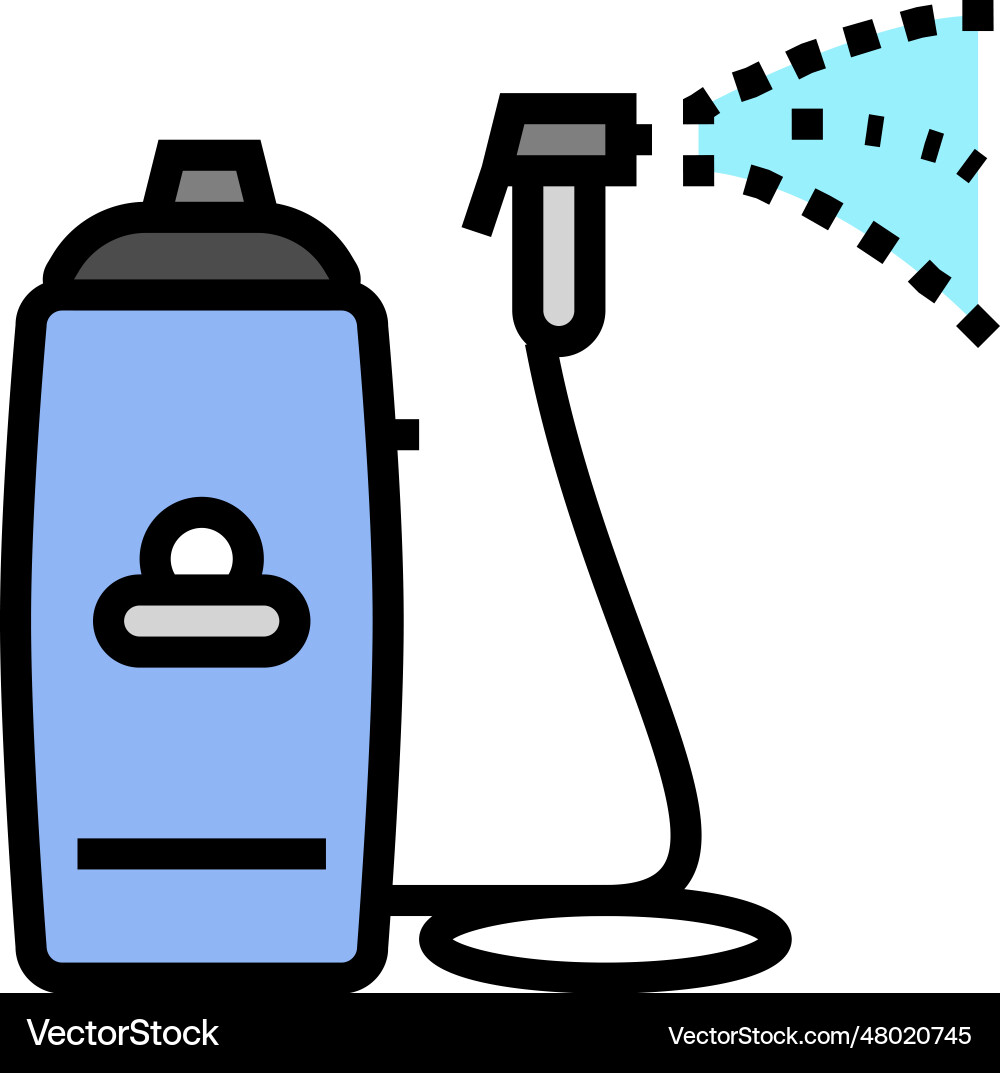 Portable shower glamping color icon Royalty Free Vector