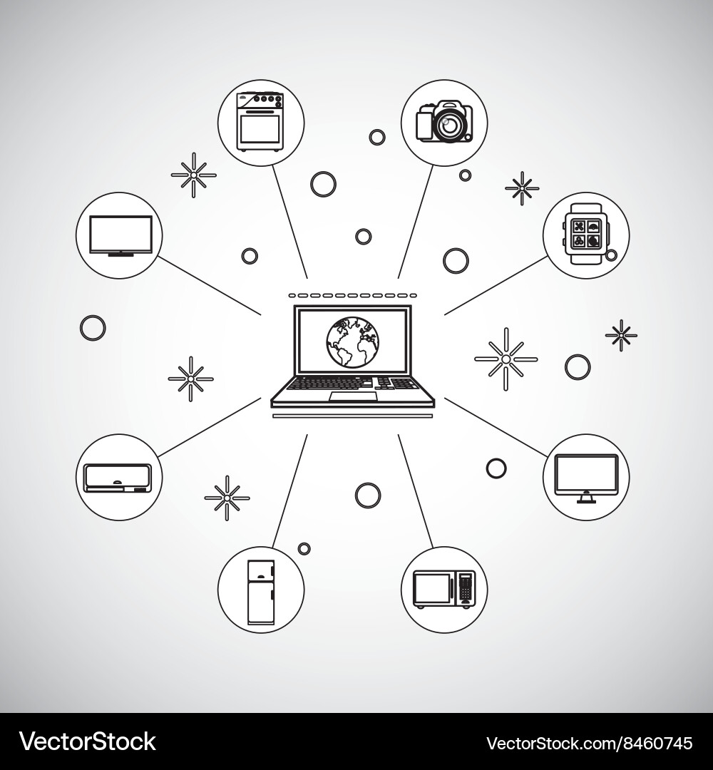 Set of technology icons design Royalty Free Vector Image