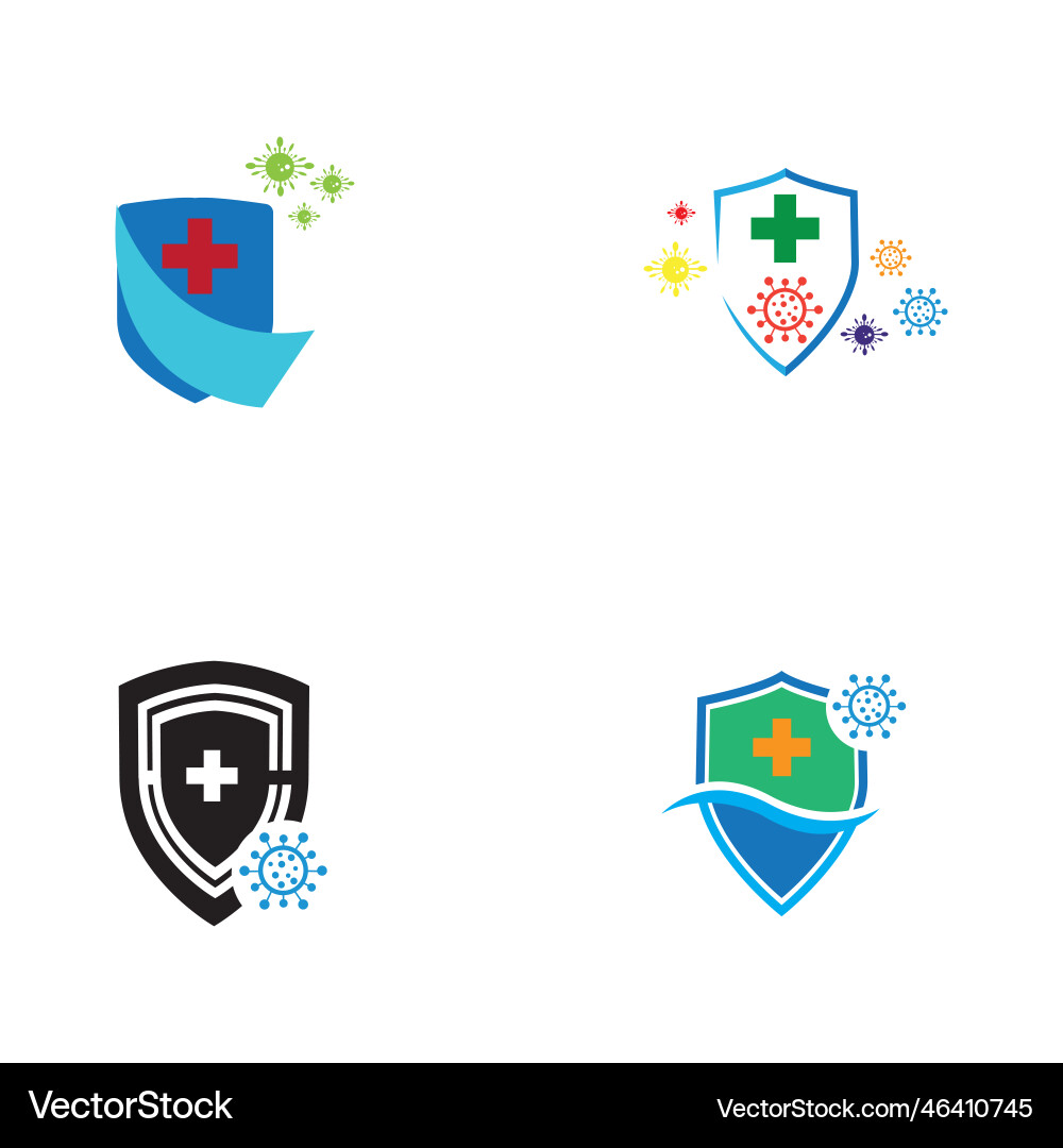 Virus protection logo images design Royalty Free Vector