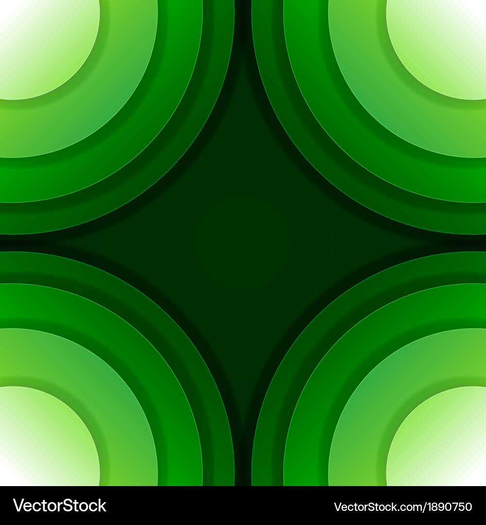 Abstract green paper circles background Royalty Free Vector