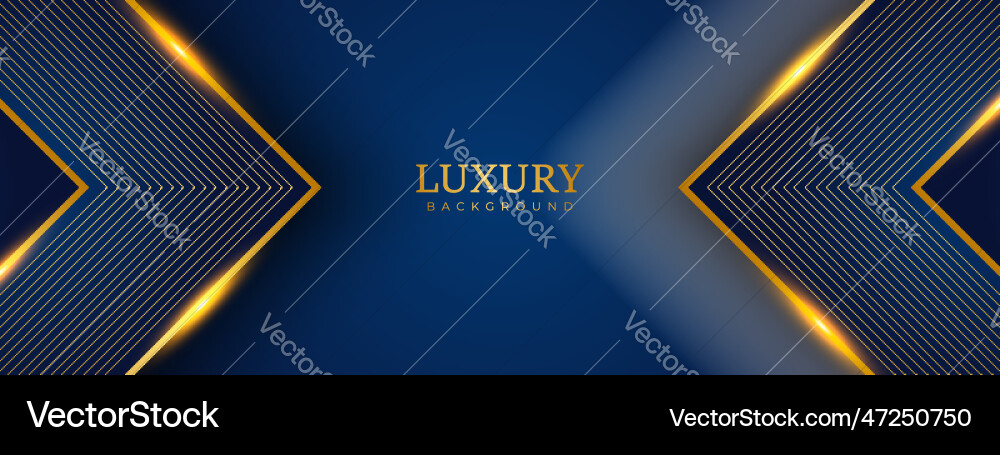 Blue and gold luxury background design Royalty Free Vector
