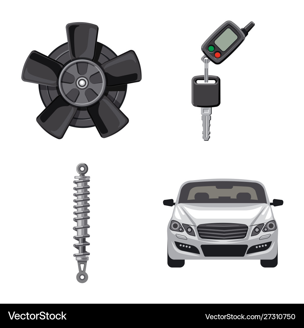 Design auto and part symbol collection Royalty Free Vector