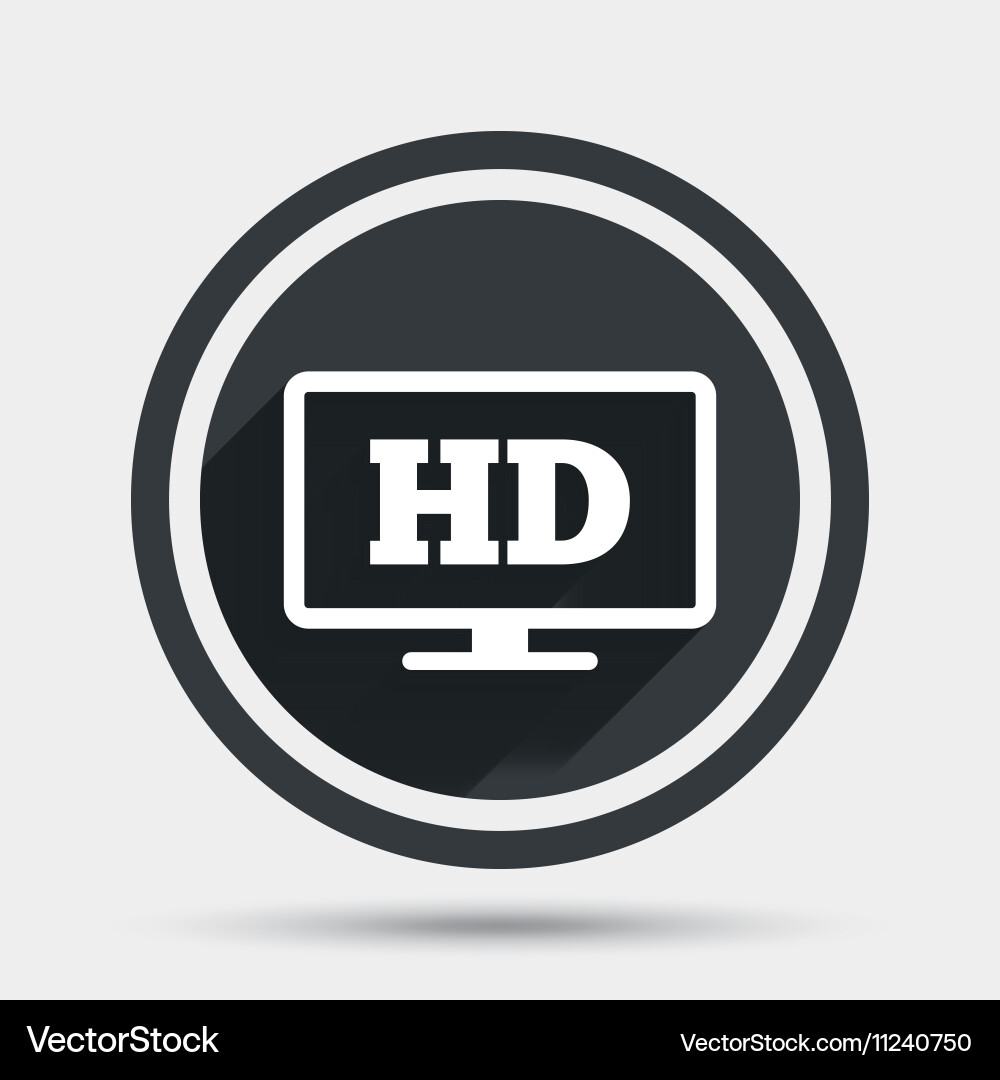 Hd widescreen tv high-definition symbol Royalty Free Vector