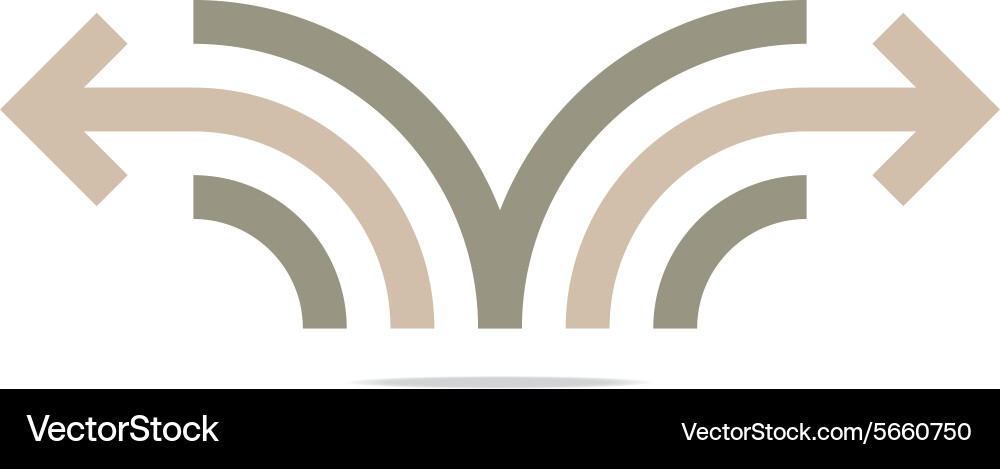 Line arrow symbol design icon Royalty Free Vector Image