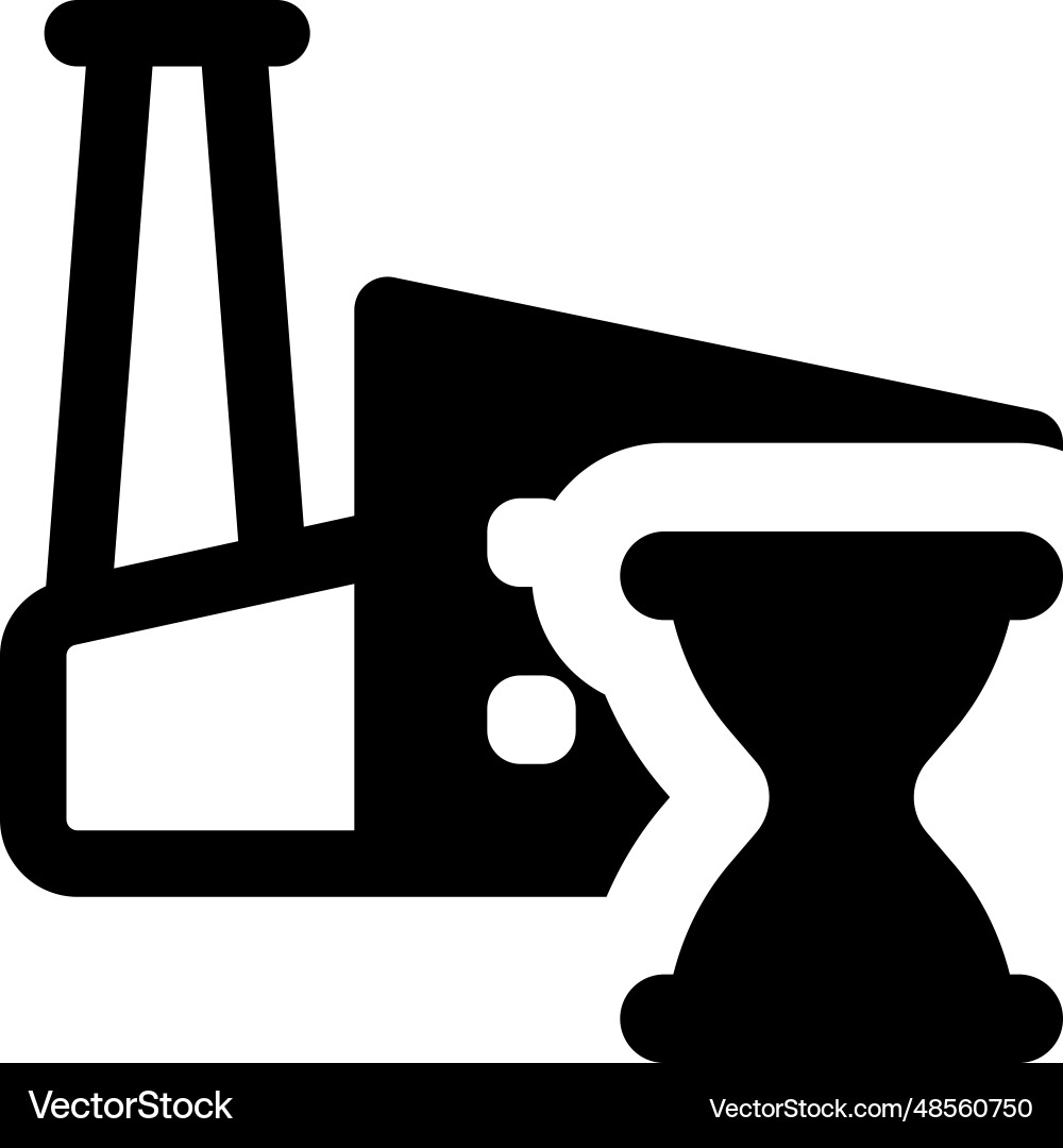 Manufacturing facility in factory open constantly Vector Image