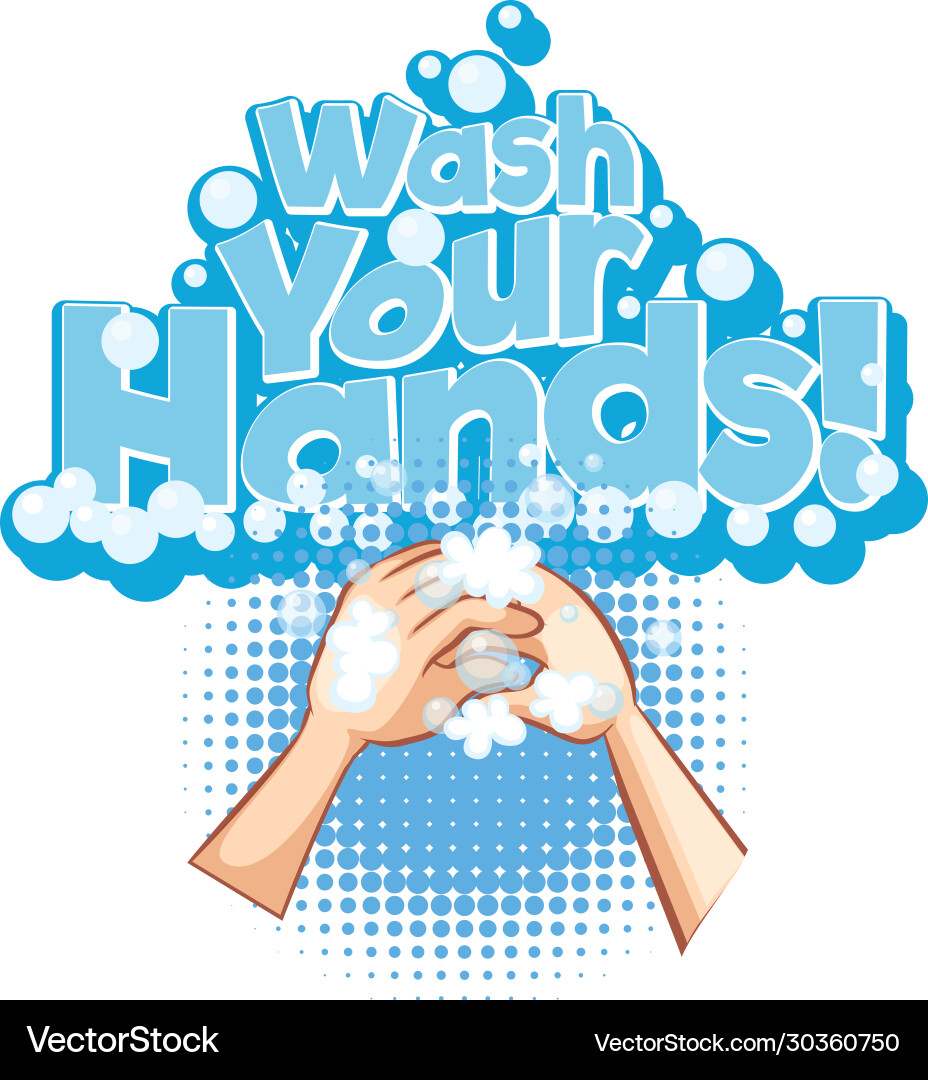 Poster design for coronavirus theme with word Vector Image