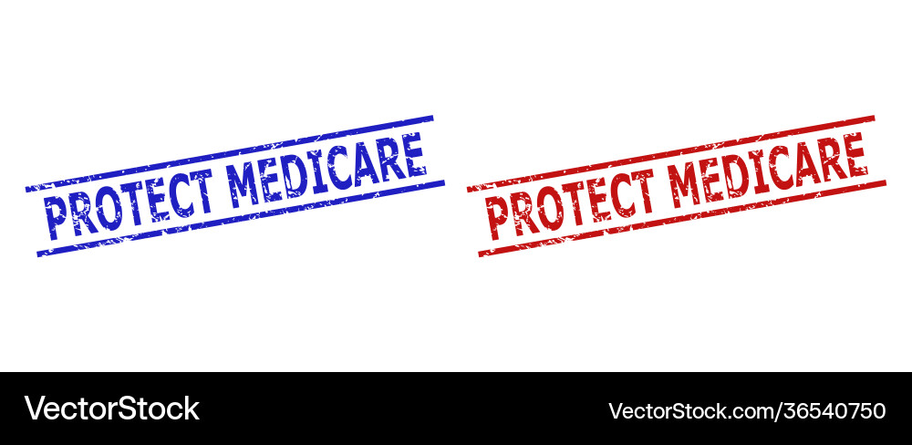 Protect medicare seals with corroded texture Vector Image