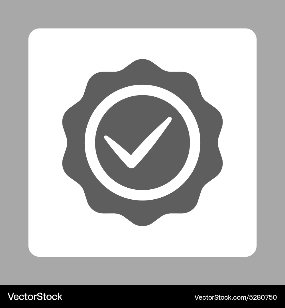 Valid icon from award buttons overcolor set Vector Image