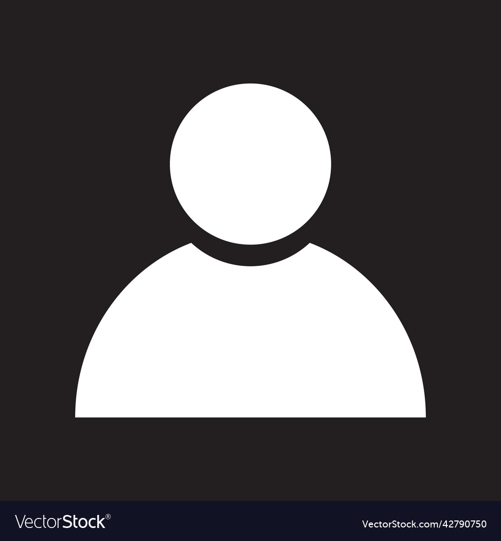 White user solid icon Royalty Free Vector Image