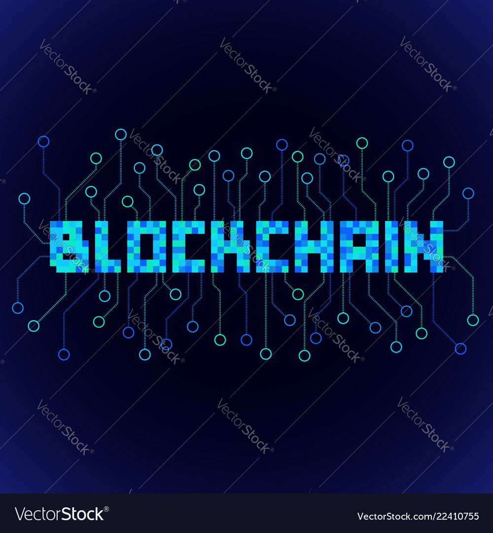 Blockchain distributed ledger technology Vector Image