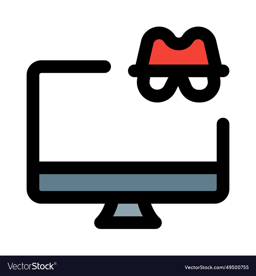 Desktop hack unauthorized act of breaching Vector Image