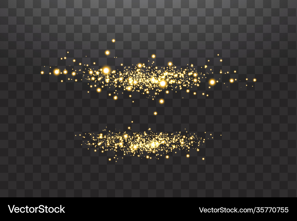 Glow isolated gold transparent effect lens flare Vector Image