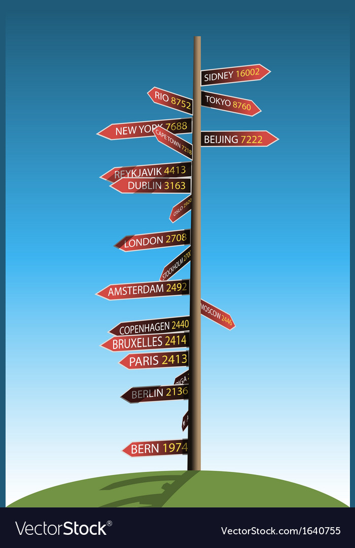 Guidepost Royalty Free Vector Image - VectorStock
