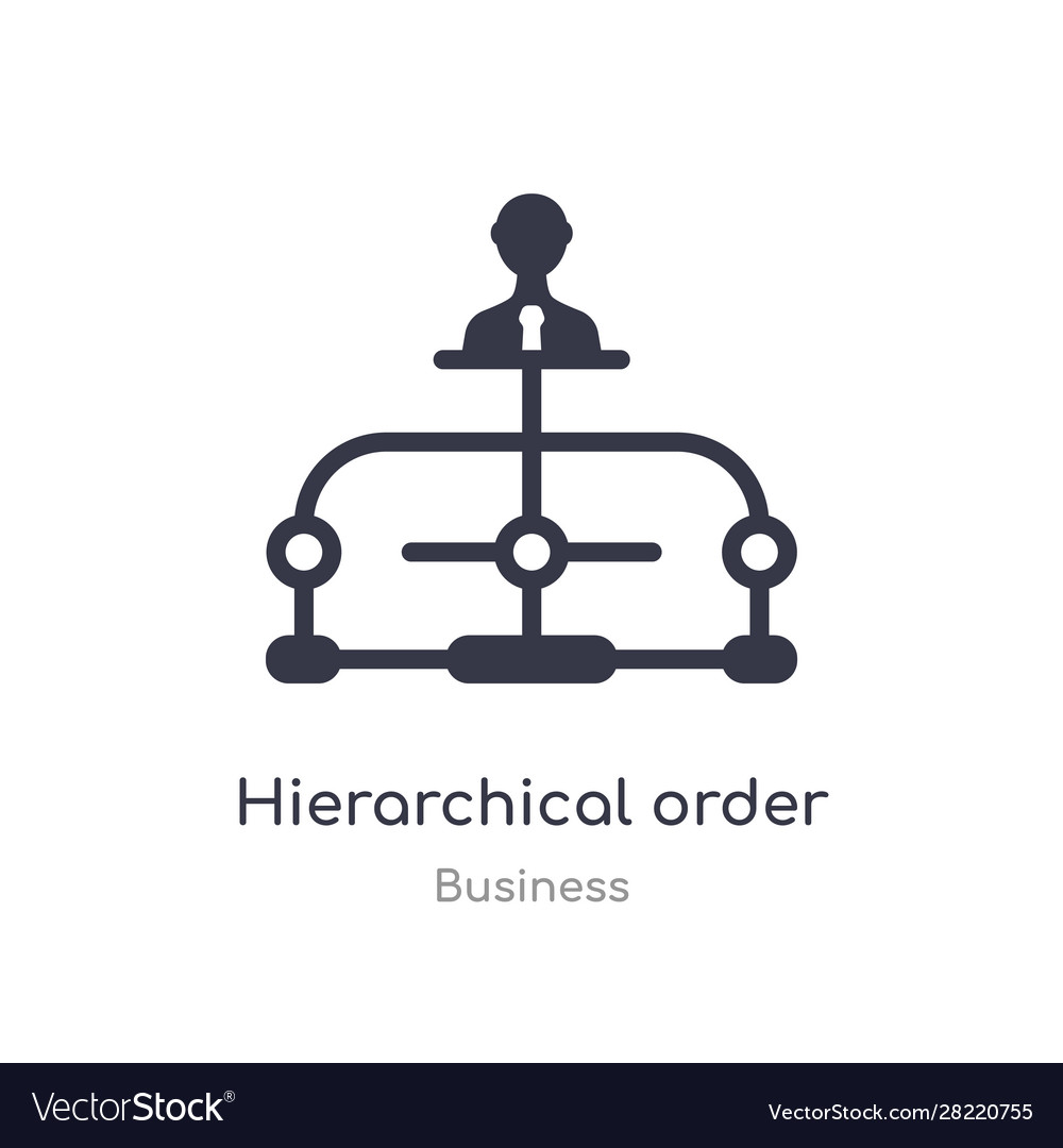 Hierarchical Order Outline Icon Isolated Line Vector Image