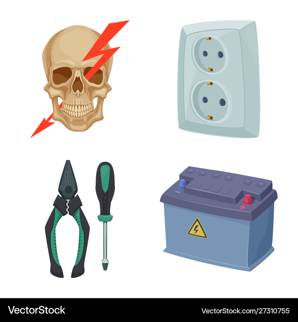 Isolated object electricity and electric sign Vector Image
