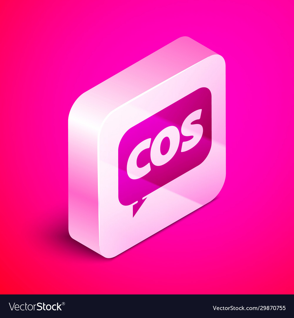 Isometric mathematics function cosine icon Vector Image Isometric mathematics function cosine icon Vector Image