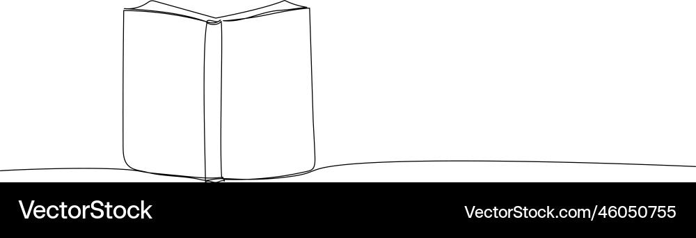 Open book in vertical position with hardcover one Vector Image