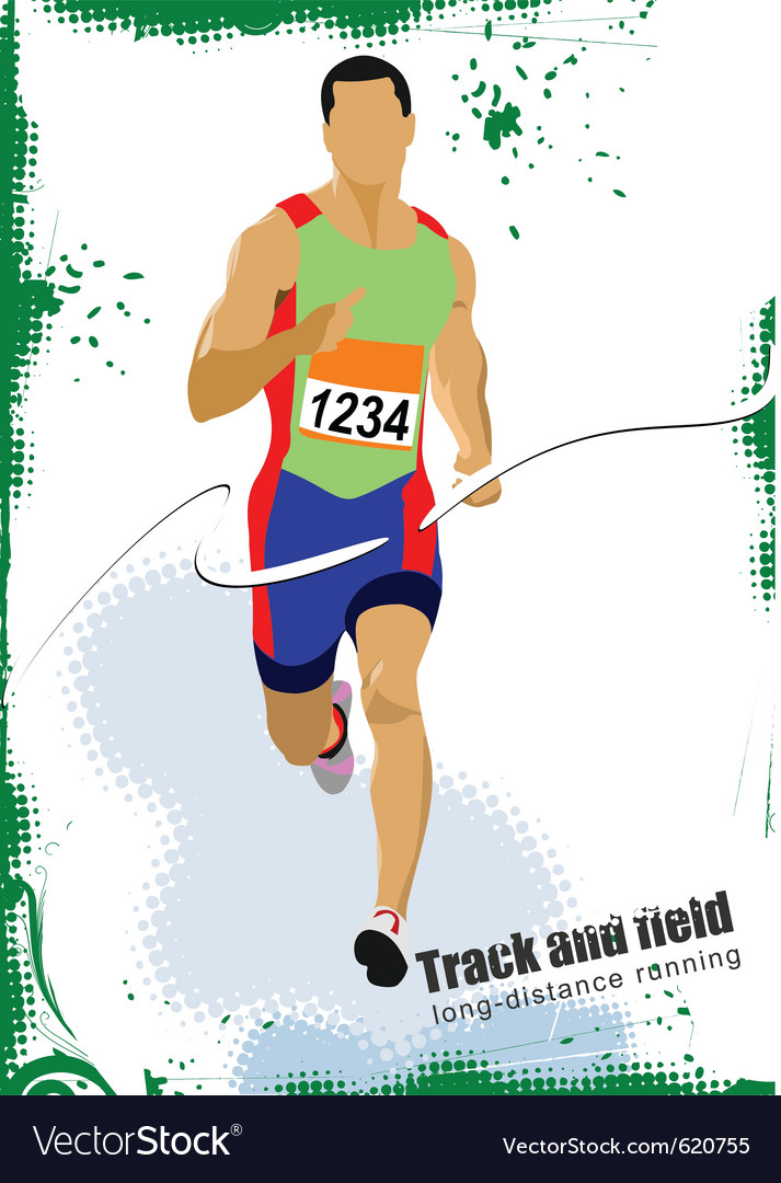 Runner silhouette Royalty Free Vector Image - VectorStock