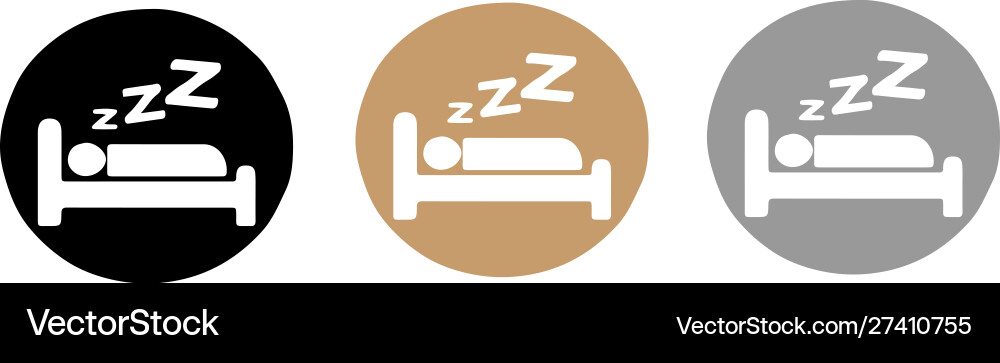 Sleep icon isolated on color background Royalty Free Vector