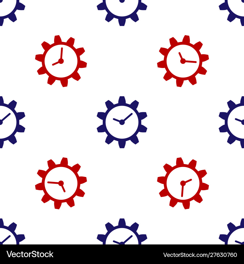 Blue and red time management icon isolated Vector Image