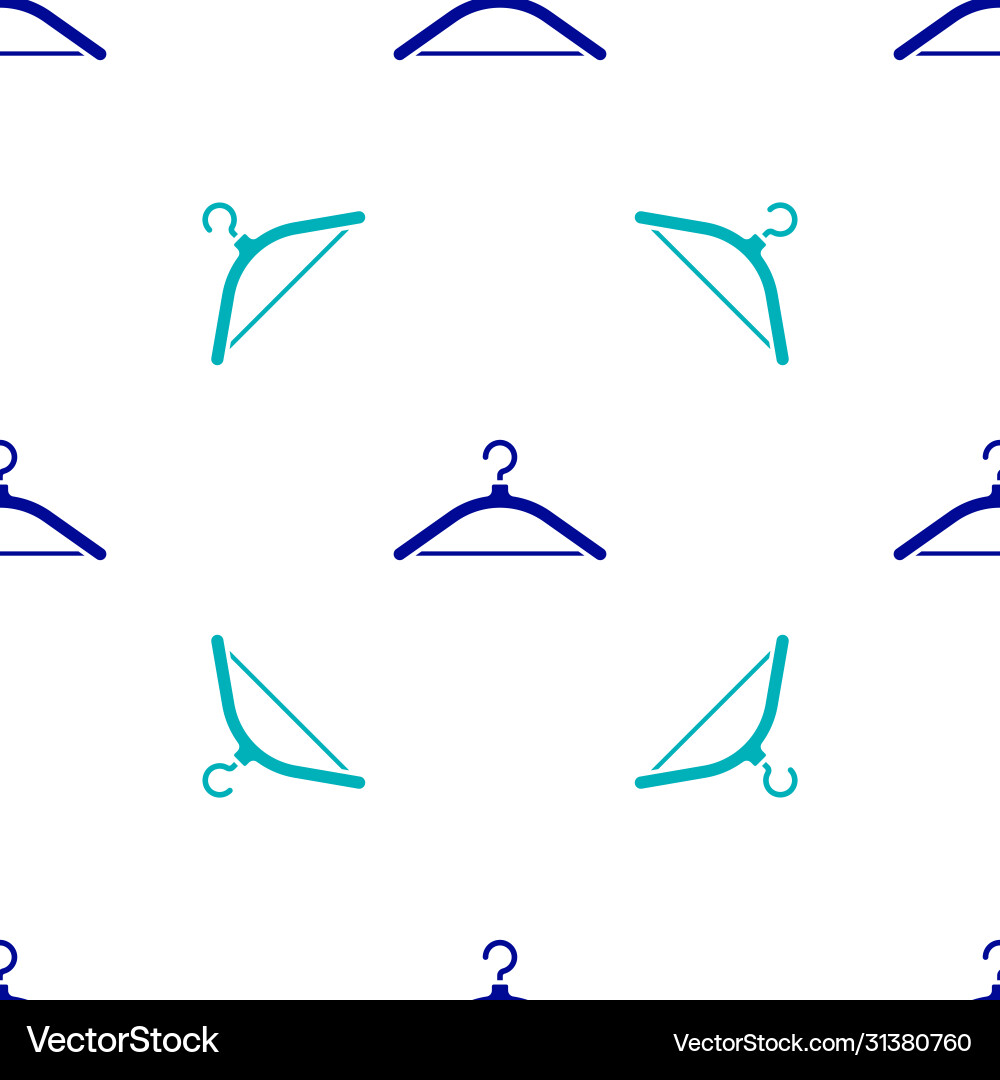 Blue hanger wardrobe icon isolated seamless Vector Image