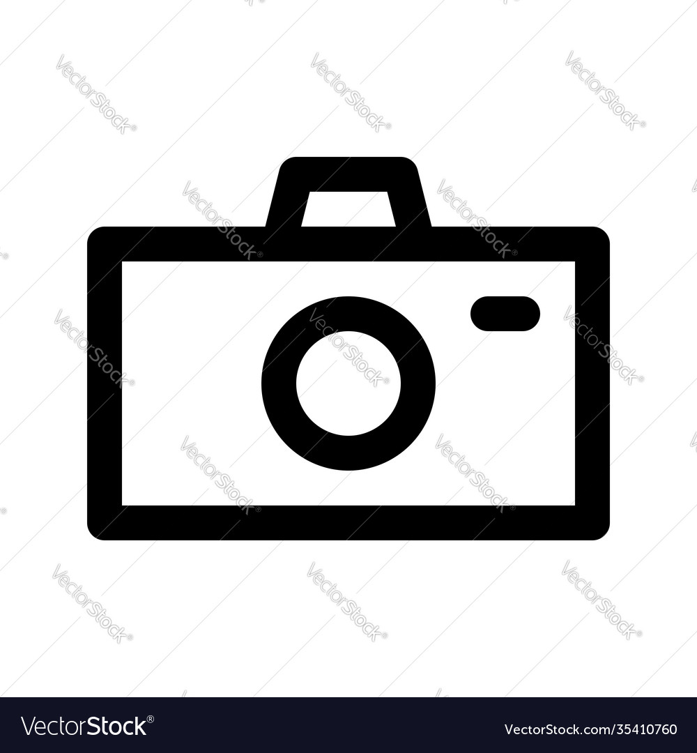 Camera icon suitable for user interface element Vector Image
