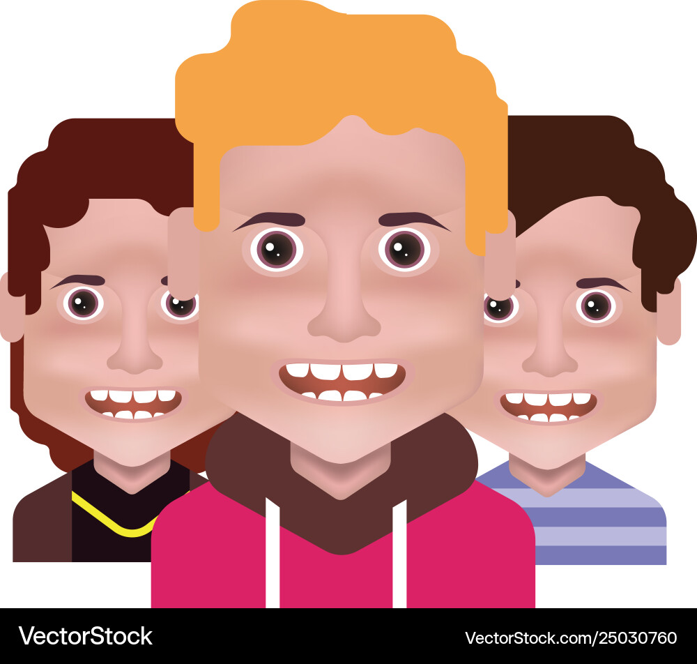 Cartoon avatar face 02 Royalty Free Vector Image