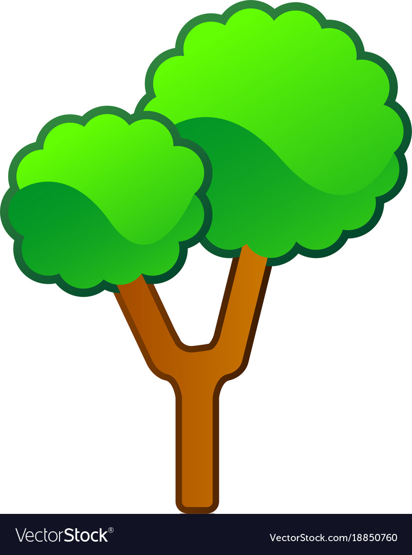 Isolated comic tree Royalty Free Vector Image - VectorStock