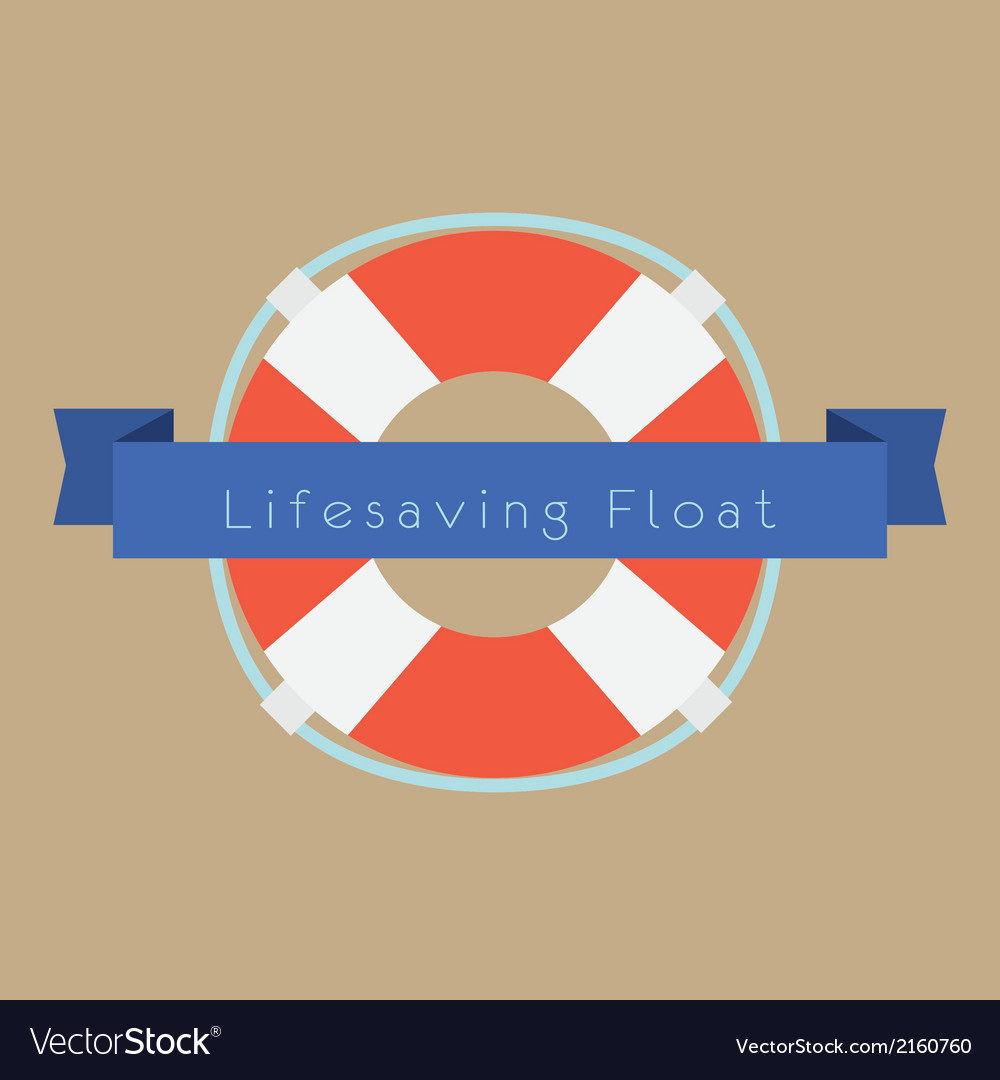 Life saving float ring Royalty Free Vector Image