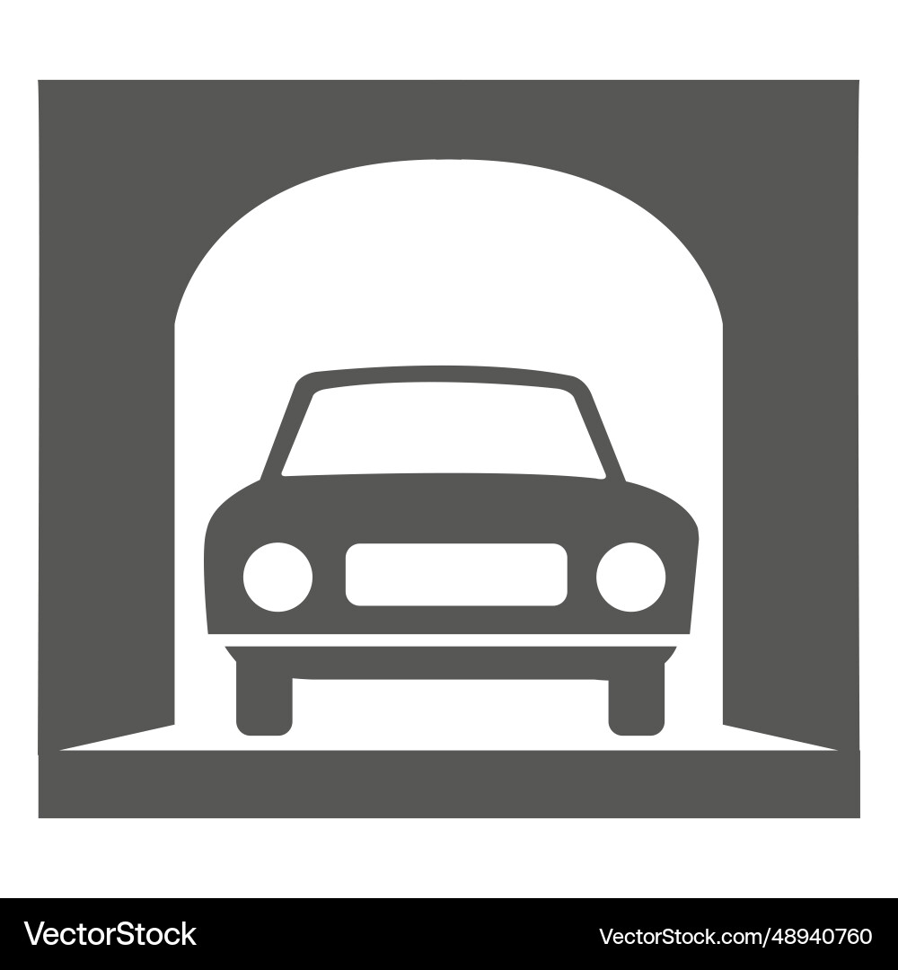 One vehicle entrance structure sign Royalty Free Vector