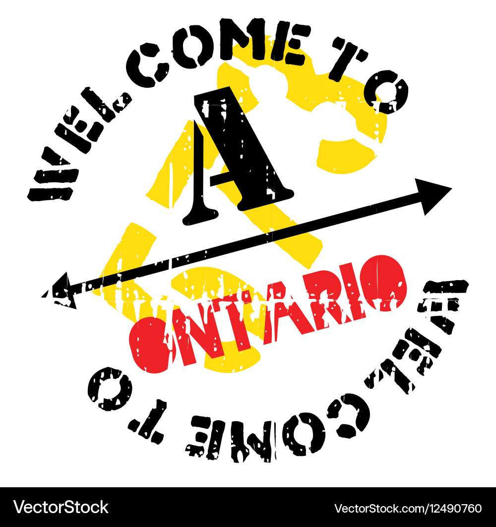 Ontario stamp rubber grunge Royalty Free Vector Image