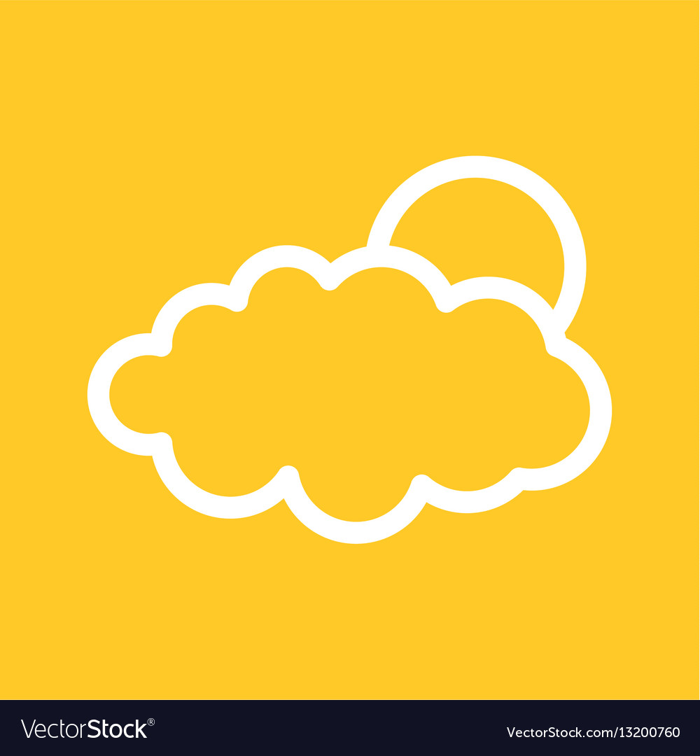 Sun cloud Royalty Free Vector Image - VectorStock