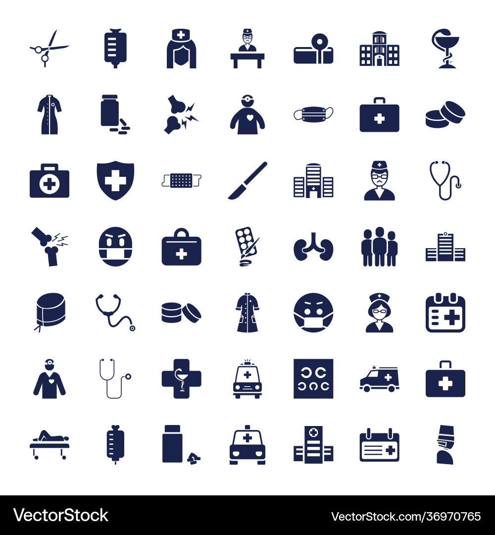 49 doctor icons Royalty Free Vector Image - VectorStock