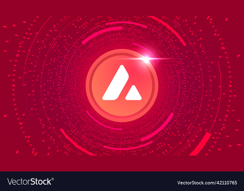 Avalanche avax coin cryptocurrency banner Vector Image