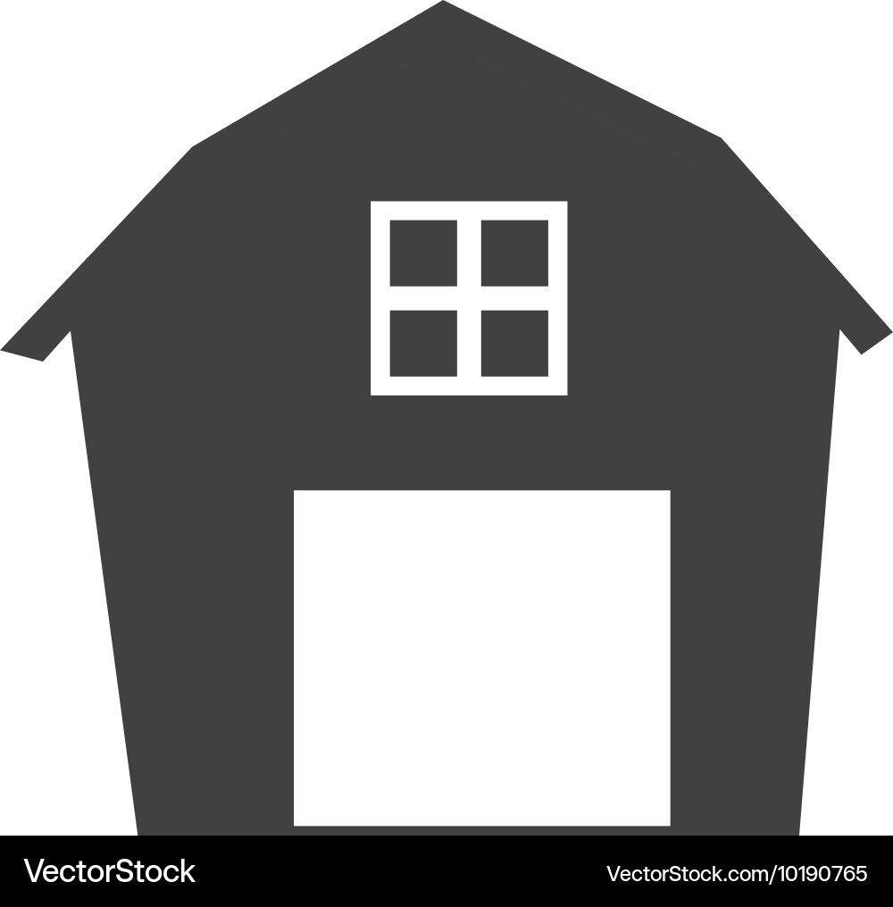 Barn house farm ranch icon graphic Royalty Free Vector Image