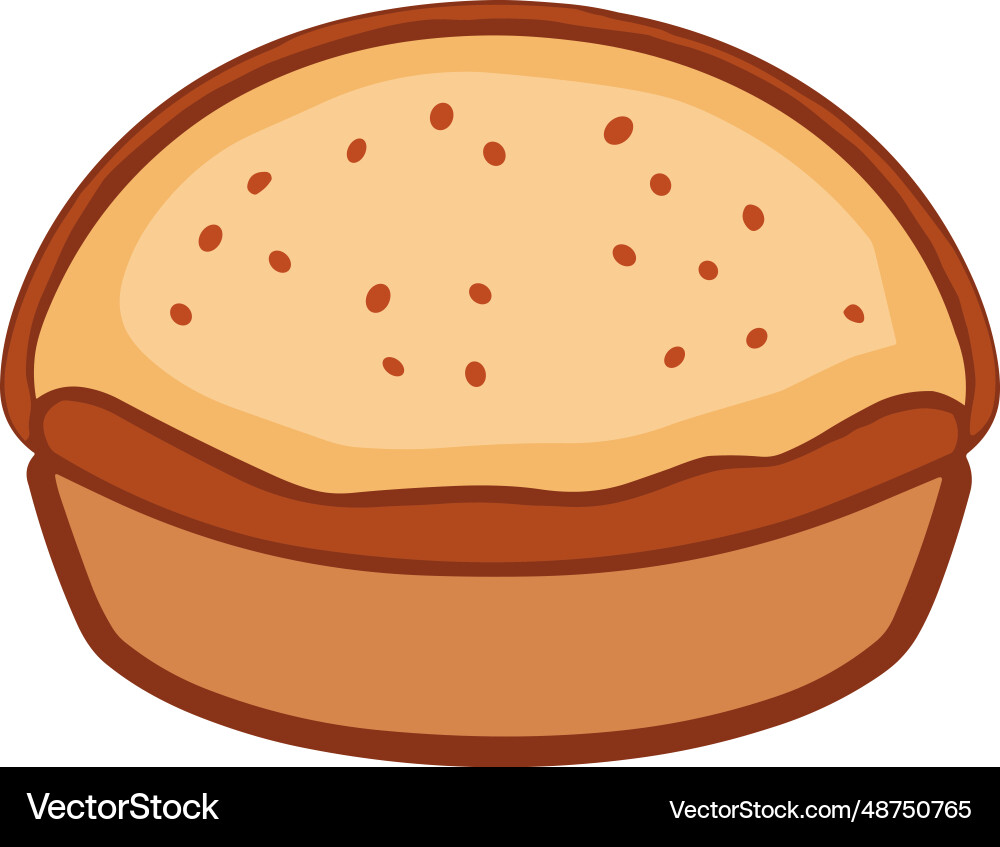 Bun bread for sandwich cartoon design Royalty Free Vector